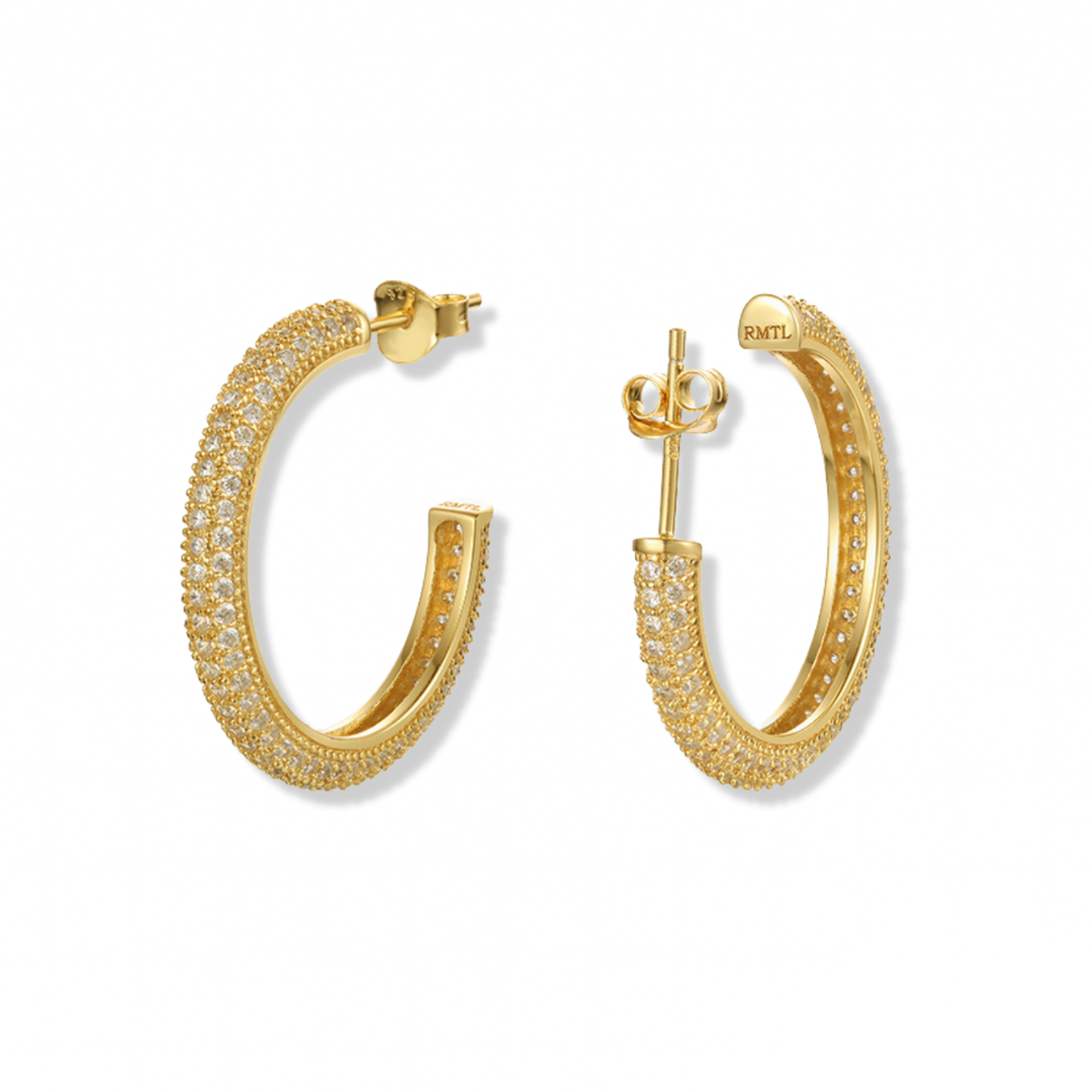 25MM Pavè Hoops – RACHELMENT